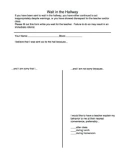 2 Surprisingly Useful Classroom Management Handouts | Edutopia