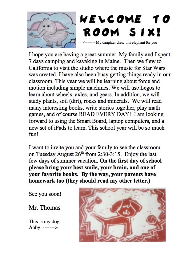 Back-to-School Letters: Assign Homework Before the Year Even Starts ...