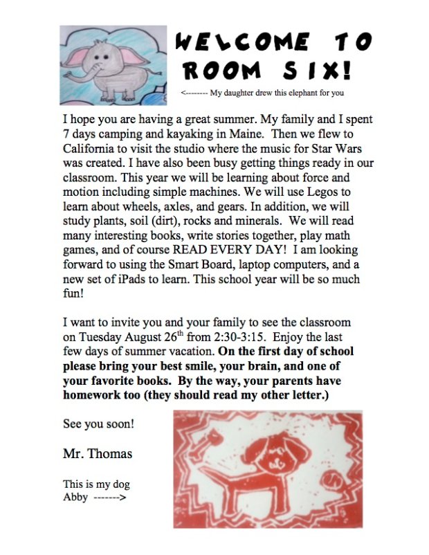 Back-to-School Letters: Assign Homework Before the Year Even Starts ...