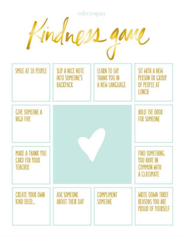 The Kindness Game Activity | Edutopia